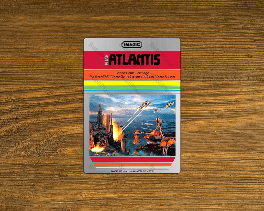 Atlantis Atari 2600 Box Cover Video Game Image on a Fridge Magnet 2.5 ...