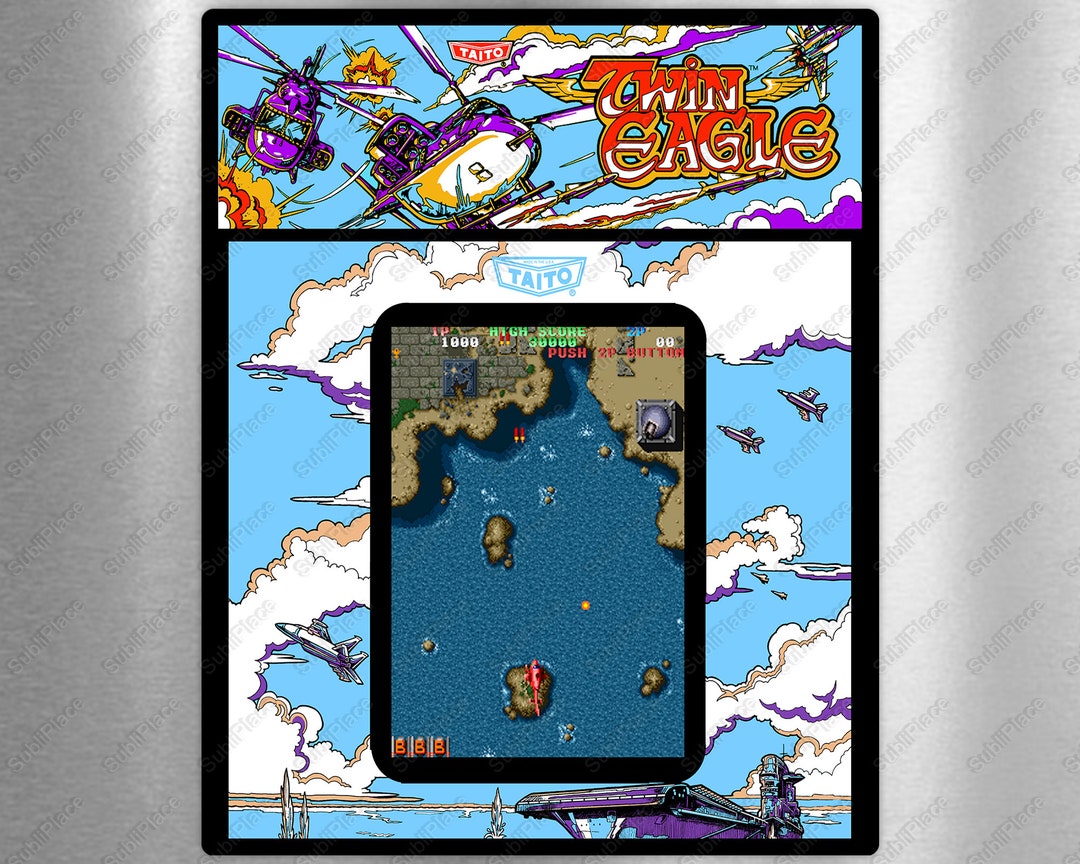 Twin Eagle Arcade Game Marquee Bezel & Screenshot - Etsy