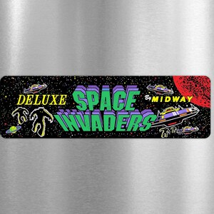 Deluxe Space Invaders Arcade Game Marquee 4x13.5 Metal Plate High Gloss ...