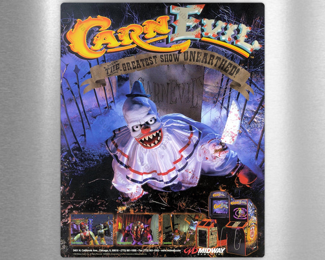 Carnevil Arcade Game Flyer Promo Art 8x10 Metal - Etsy