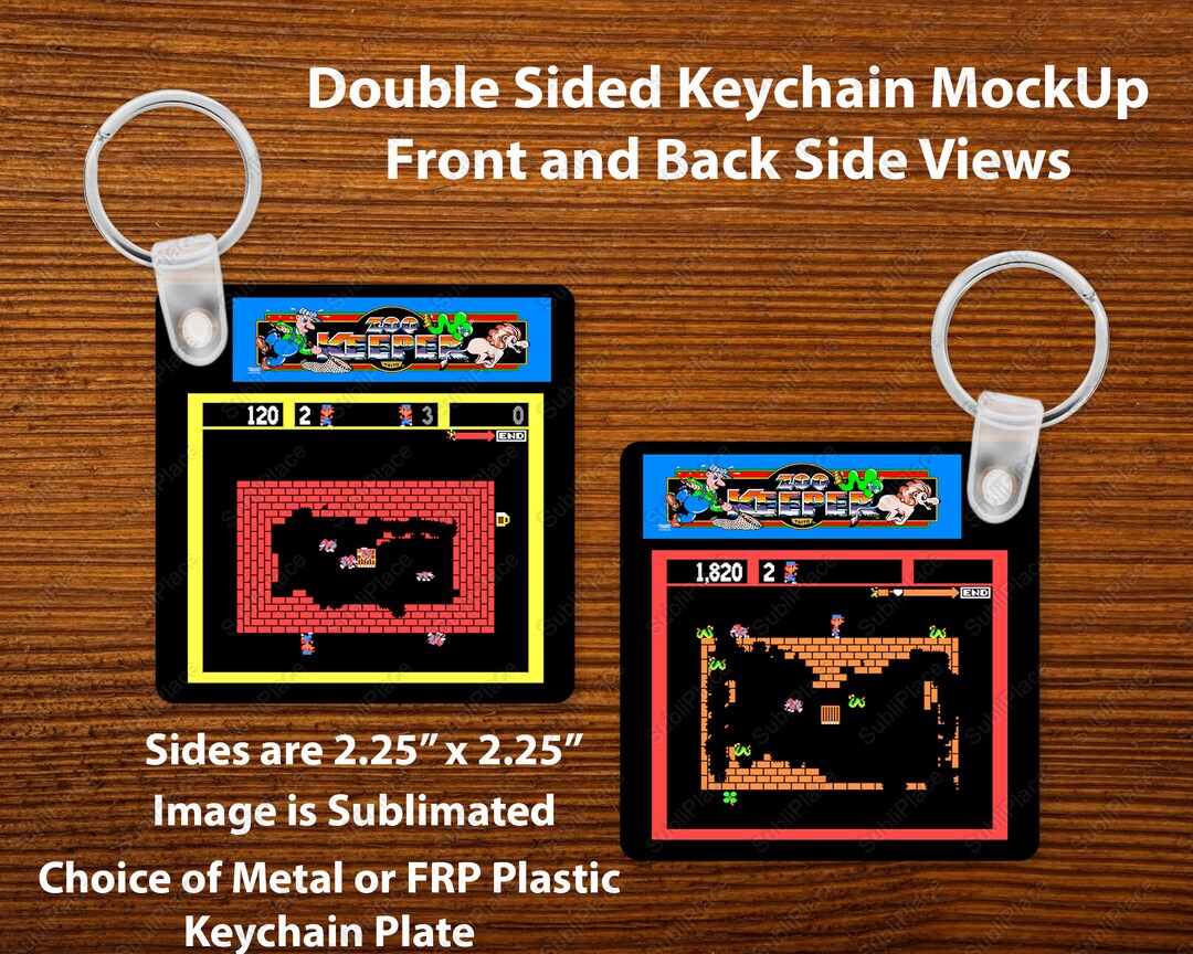 Zoo Keeper Arcade Game Double-sided Keychain Marquee & - Etsy