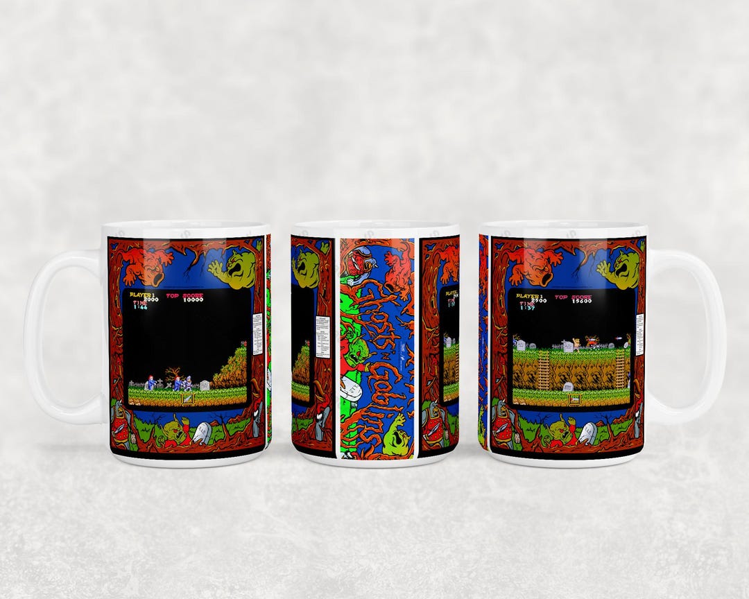 Ghosts'n Goblins Arcade Game 15 Oz Coffee Mug - Has Bezel With ...
