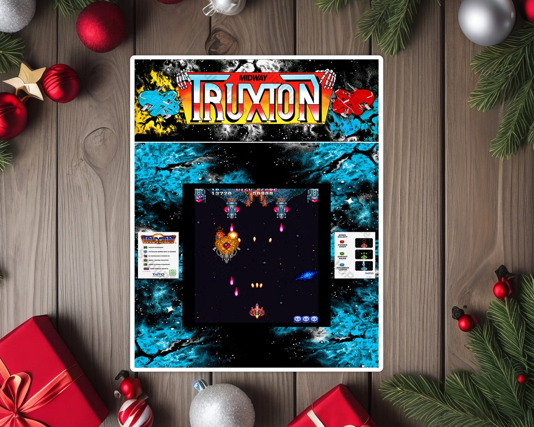 Truxton Arcade Game Marquee, Bezel & Screenshot 8x10 Metal Plate High ...