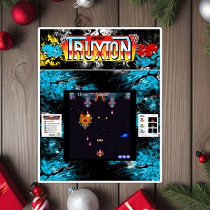 Truxton Arcade Game Marquee, Bezel & Screenshot 8x10 Metal Plate High Gloss With Rounded Corners ...