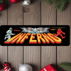 Inferno Arcade Game Marquee Image on a 4"x13.5" Metal Plate - High ...