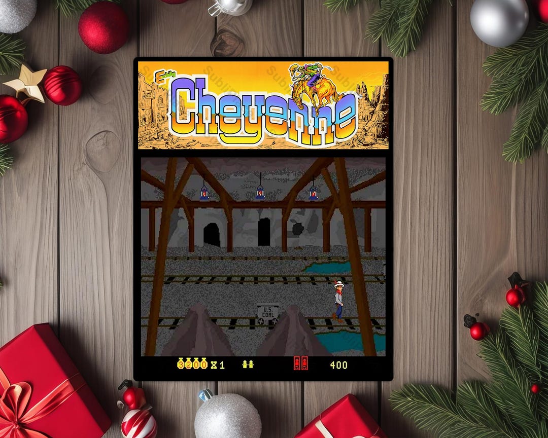 Cheyenne Arcade Game Marquee & Screenshot Image on a 8"x10" Metal Plate ...