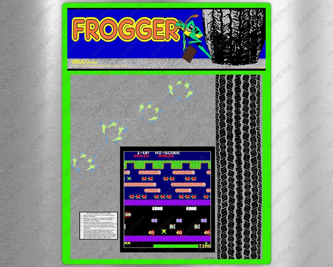 Frogger Arcade Game Marquee Bezel & Screenshot - Etsy