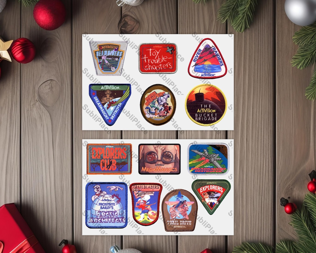 13 Activision Atari Patch Stickers - Each Sticker is Approximate 60% ...