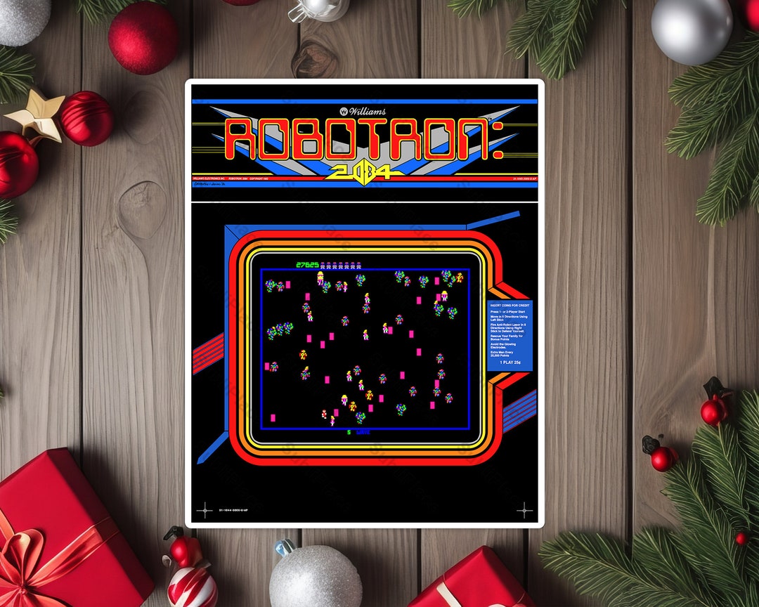 Robotron : 2084 Arcade Game Marquee, Bezel & Screenshot 8"x10" Metal ...