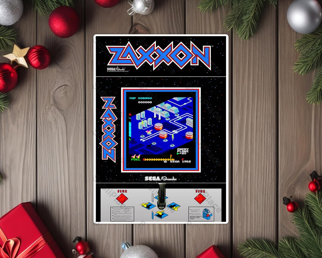 Zaxxon Arcade Game Marquee, Bezel, Screenshot & Control Panel Image on ...