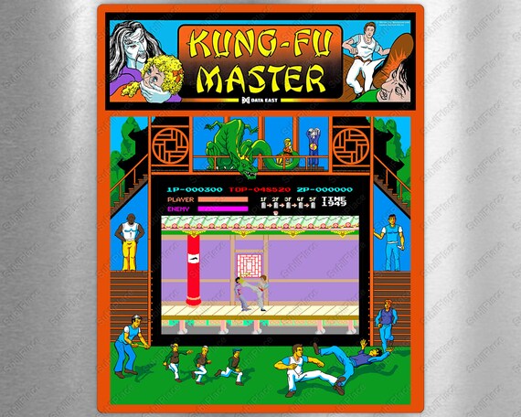 Kung-fu Master Arcade Game Marquee Bezel & Screenshot - Etsy