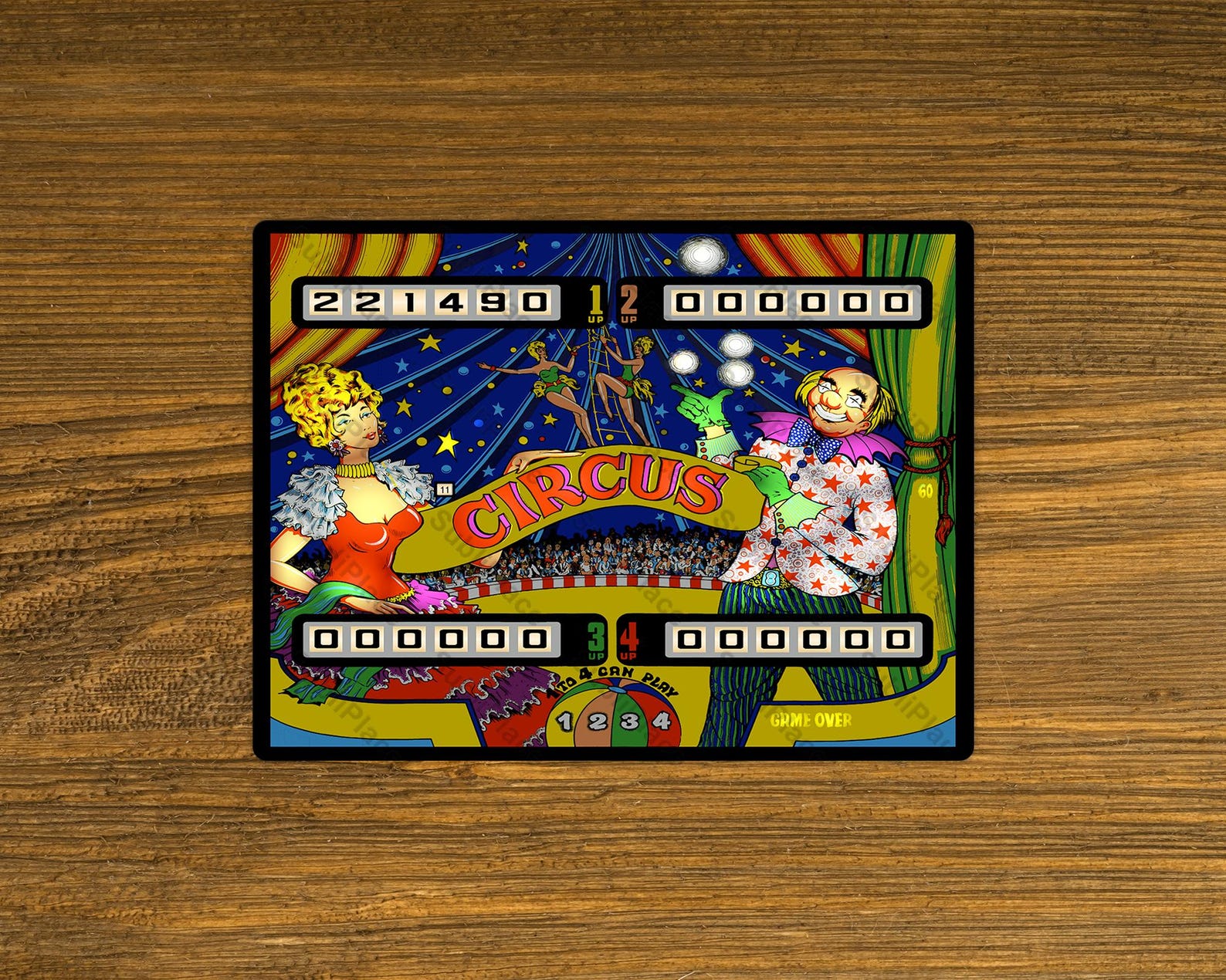 Circus - Zaccaria - Pinball Backglass Image Arcade Game Fridge Magnet 3 ...