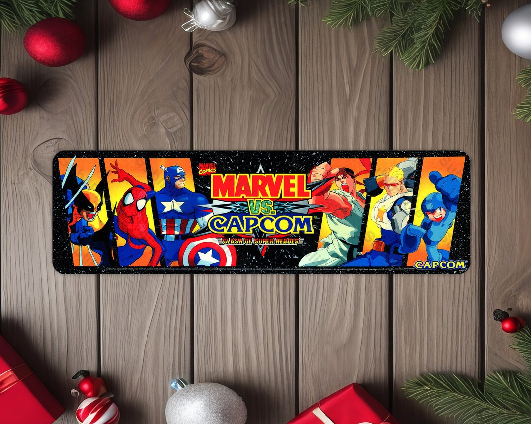 Marvel Vs Capcom Arcade Game Marquee 4x13.5 Metal Plate High Gloss With ...