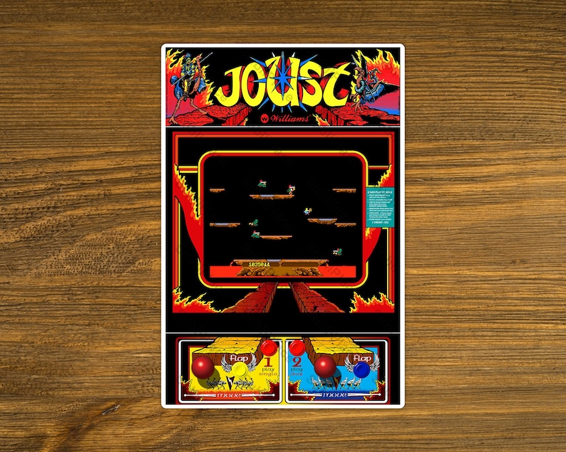 Joust Arcade Game Marquee, Bezel, Screenshot & Control Panel Image on a ...