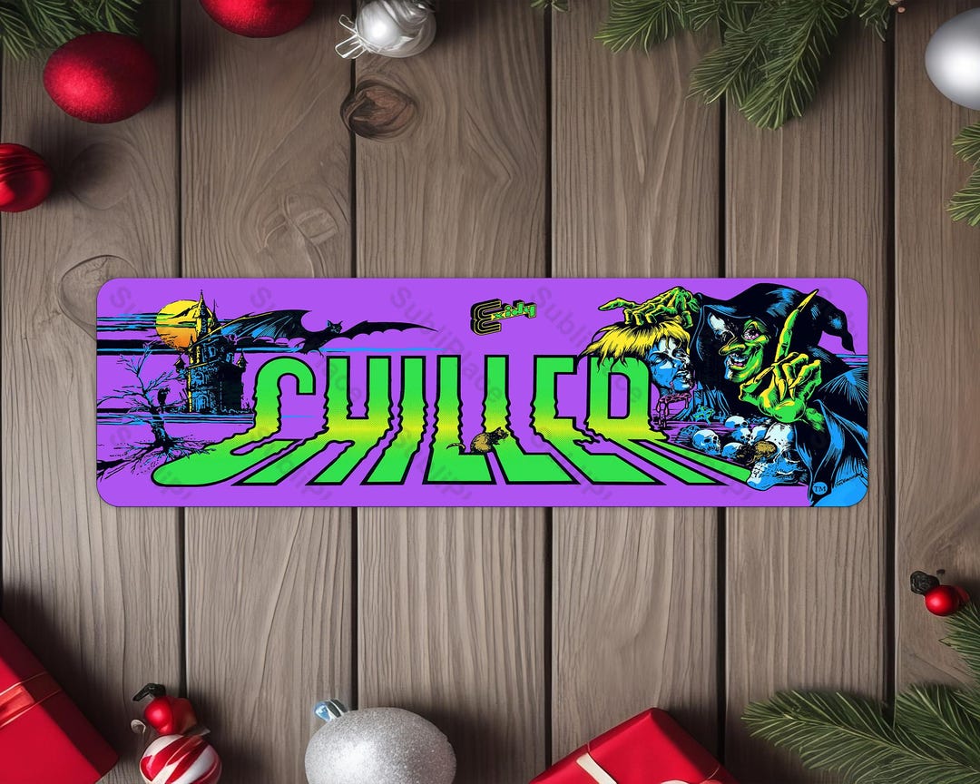 Chiller Arcade Game Marquee Image on a 4"x13.5" Metal Plate - High ...