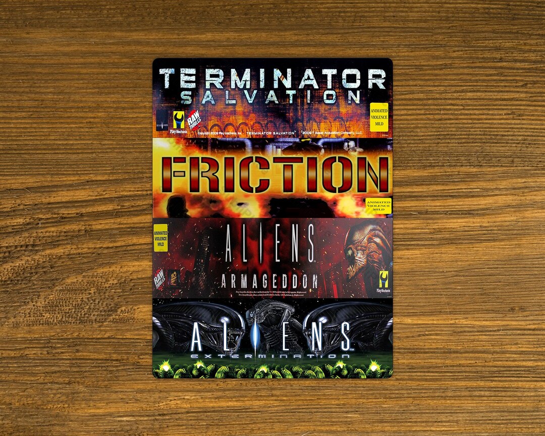 Terminator, Aliens & Friction Marquees on a Fridge Magnet 3x4 Metal ...