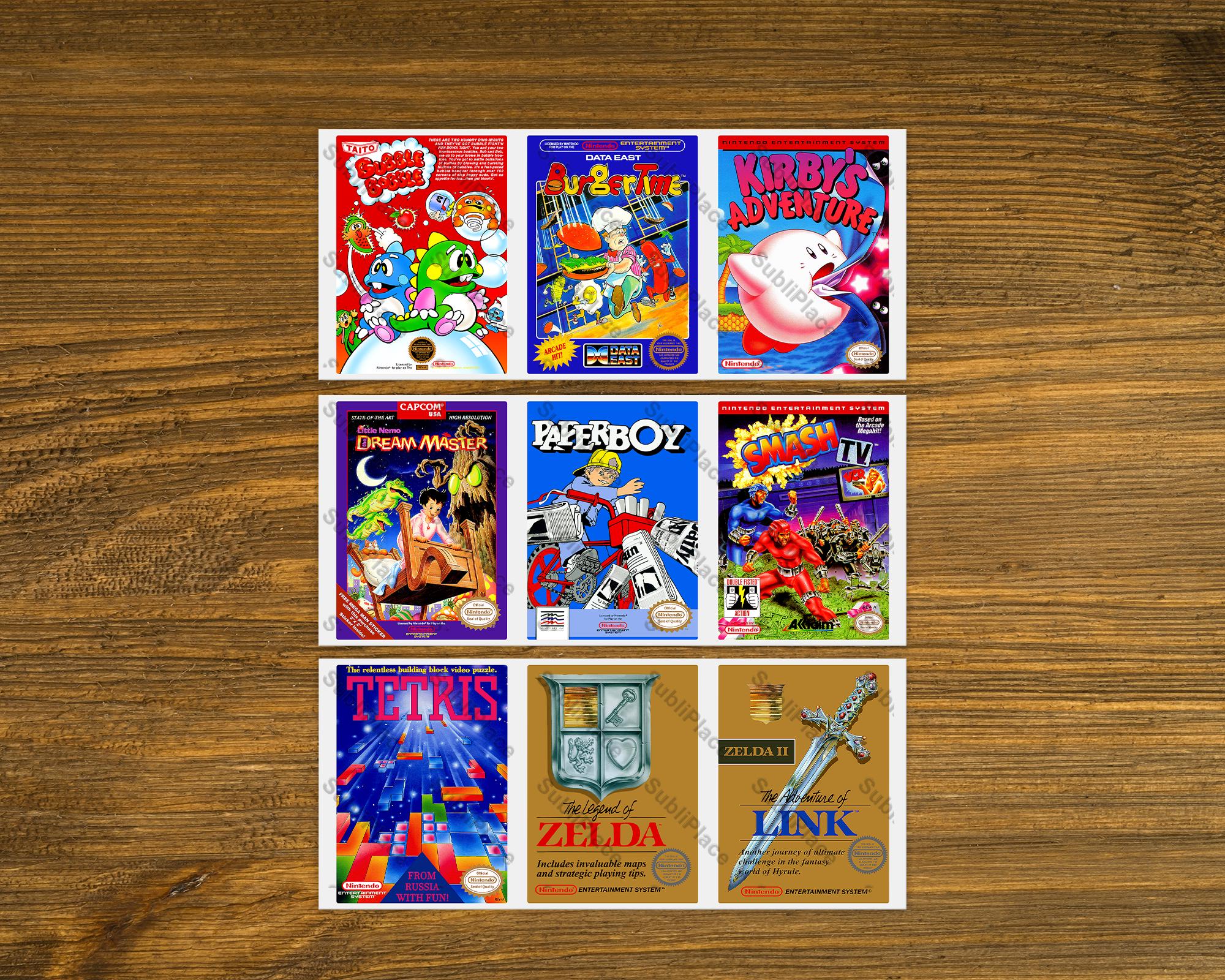 Set of 9 Nintendo NES Box Cover Image Stickers - Each Sticker is 2.15 ...
