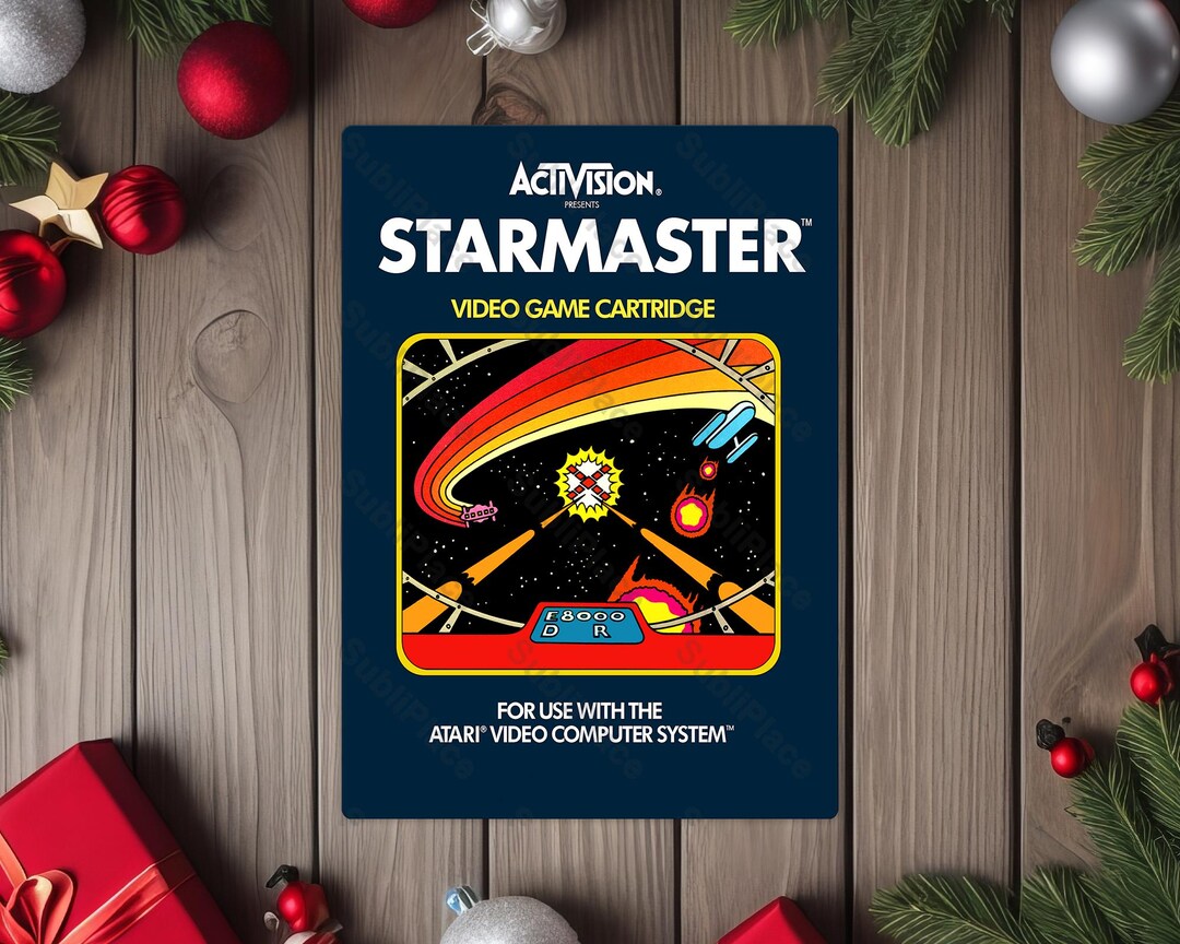 Atari 2600 Starmaster Box Cover Video Game Image on a 5"x7" Metal Plate ...