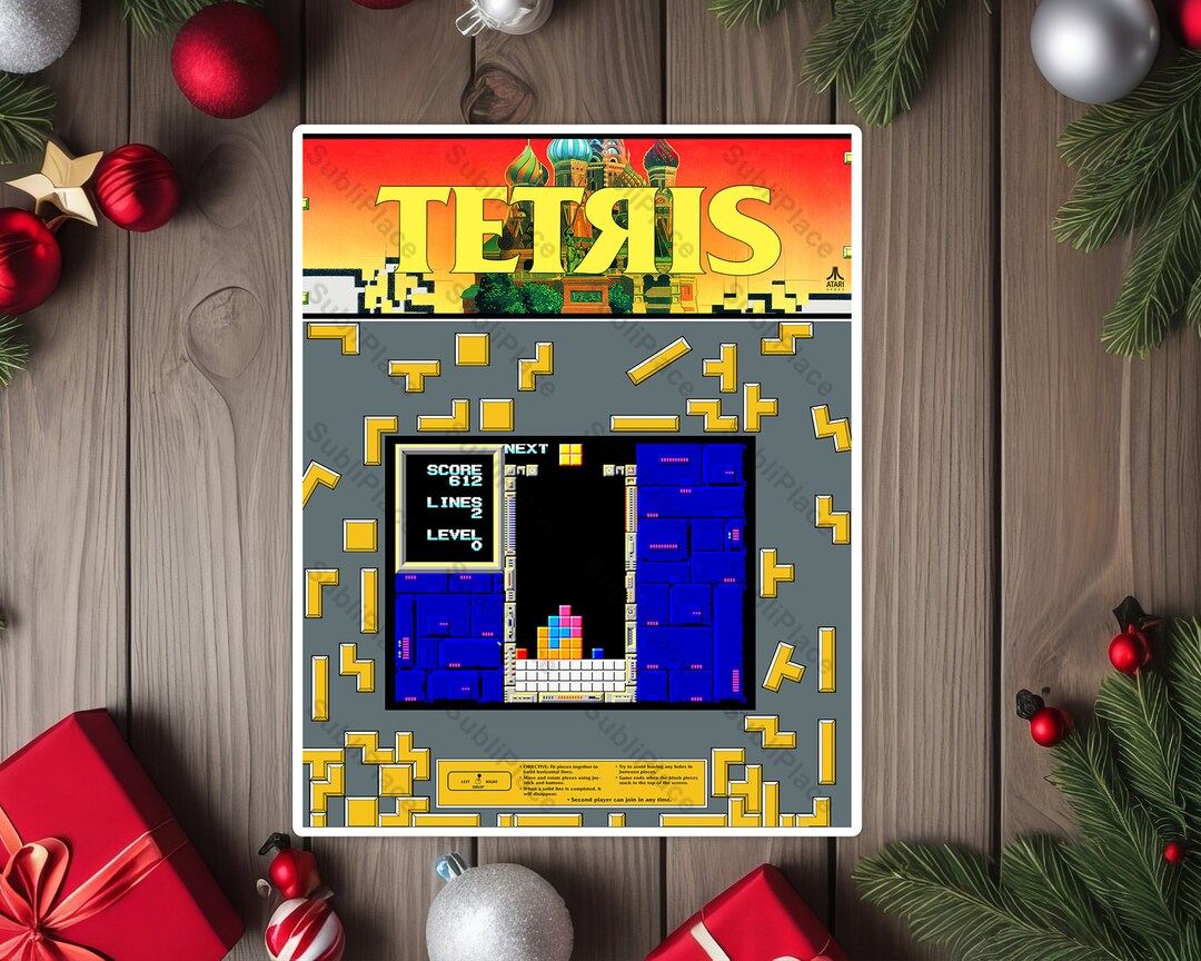 Tetris Arcade Game Marquee, Bezel & Screenshot 8"x10" Metal Plate ...