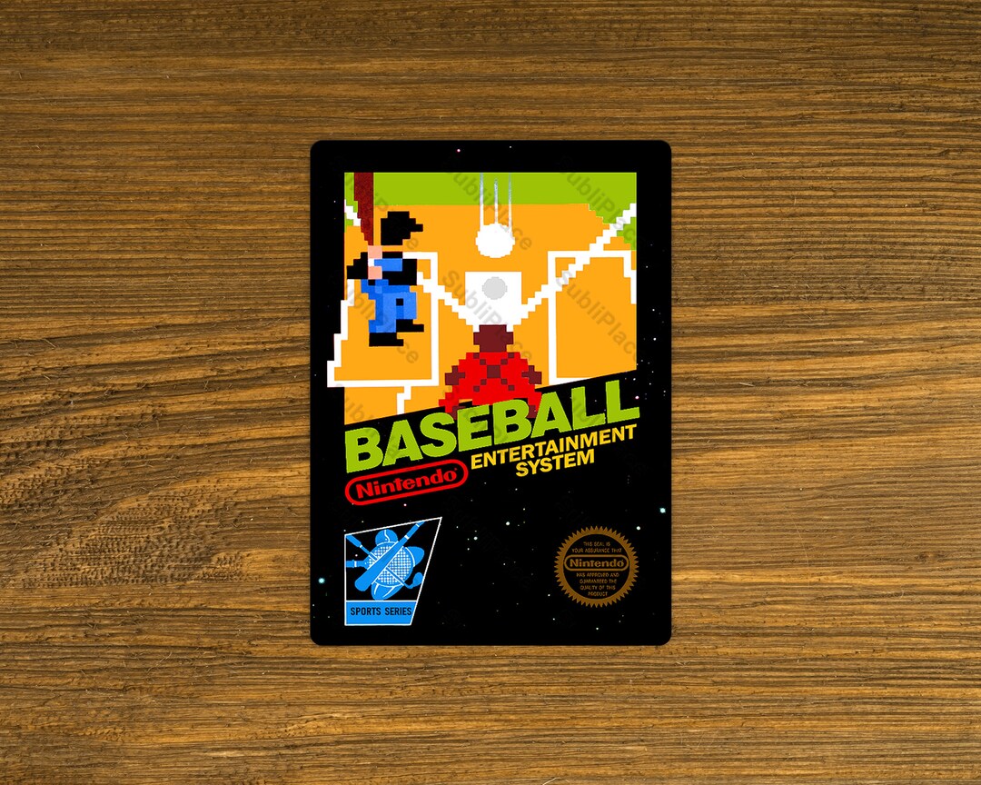 Baseball NES Box Cover Video Game Image on Fridge Magnet 2.5"x3.5 ...