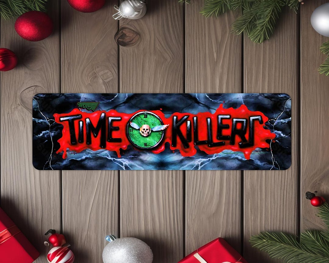 Time Killers Arcade Game Marquee Image on a 4x13.5 Metal Plate High Gloss With Rounded Corners ...