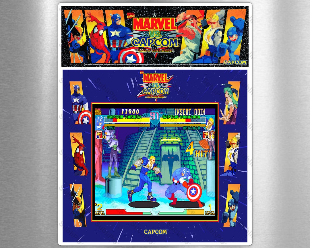 Marvel Vs Capcom Arcade Game Marquee Bezel A Version & - Etsy