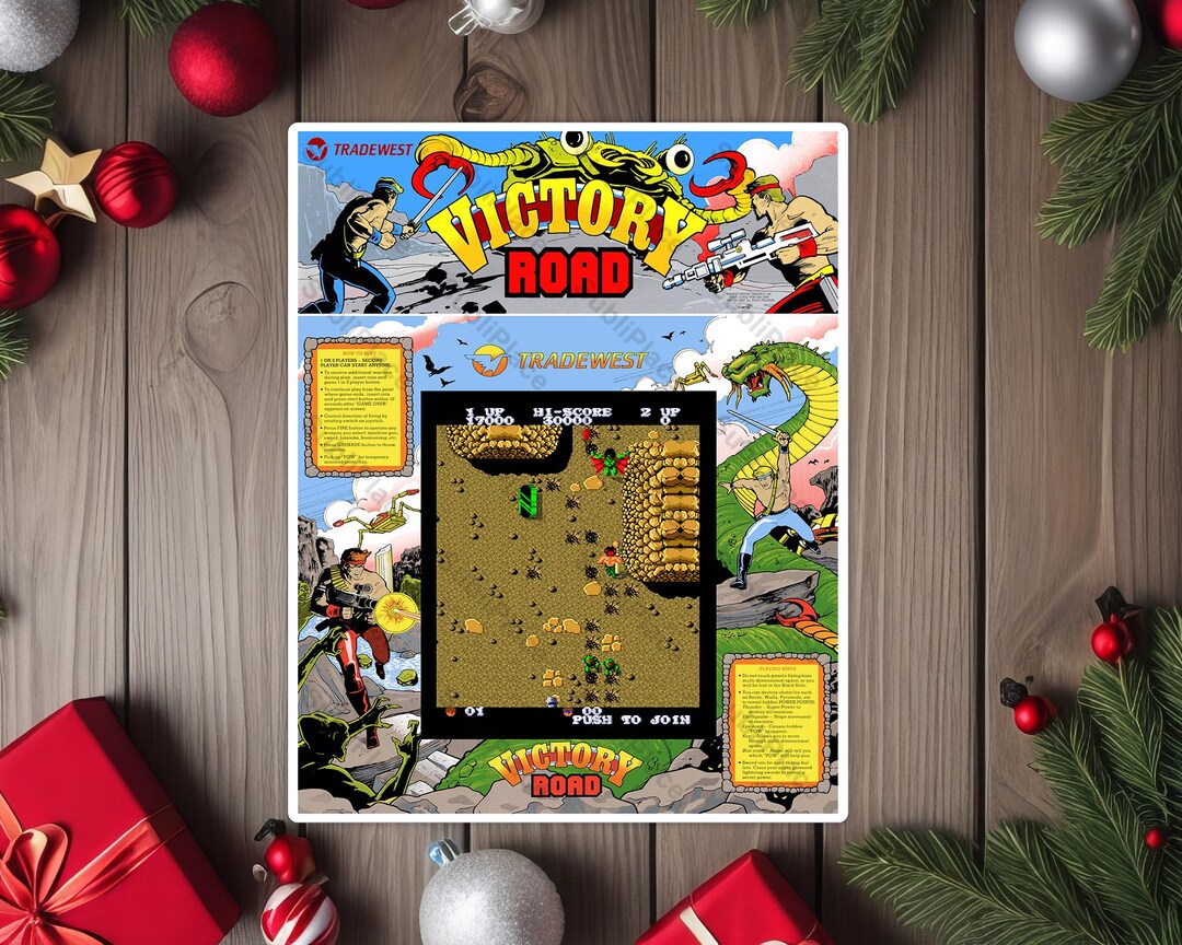 Victory Road Arcade Game Marquee, Bezel & Screenshot on a 8"x10" Metal ...