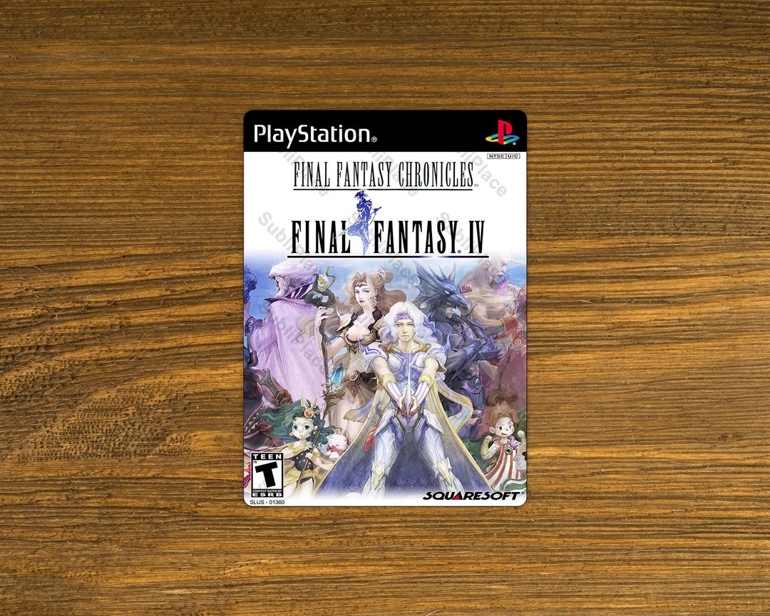 Final Fantasy IV PS1 Box Cover Video Game Image on a Fridge Magnet 2.5 ...