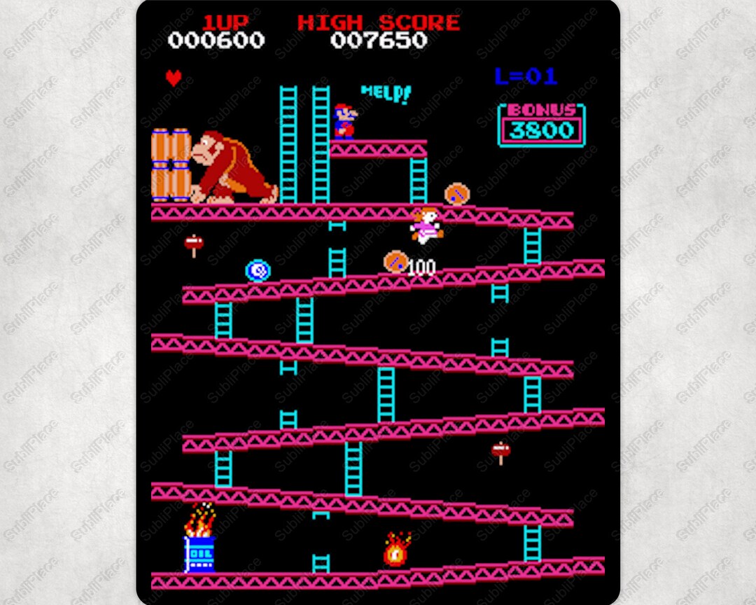 Donkey Kong Pauline Edition Arcade Game Screenshot - Etsy