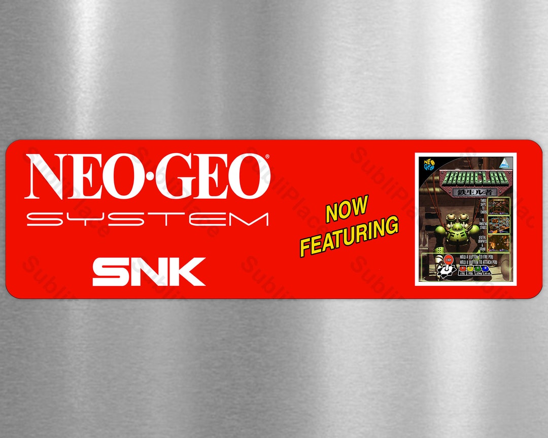 Ironclad Neo-geo SNK Arcade Game Marquee 4x13.5 - Etsy