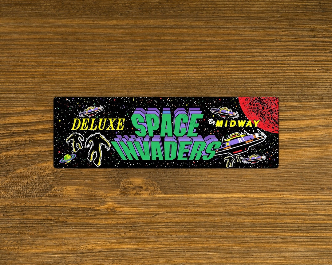 Deluxe Space Invaders Arcade Game Marquee Fridge Magnet 1.75x5.5 Metal ...