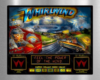 Hurricane Pinball Arcade Game Backglass Image on a - Etsy