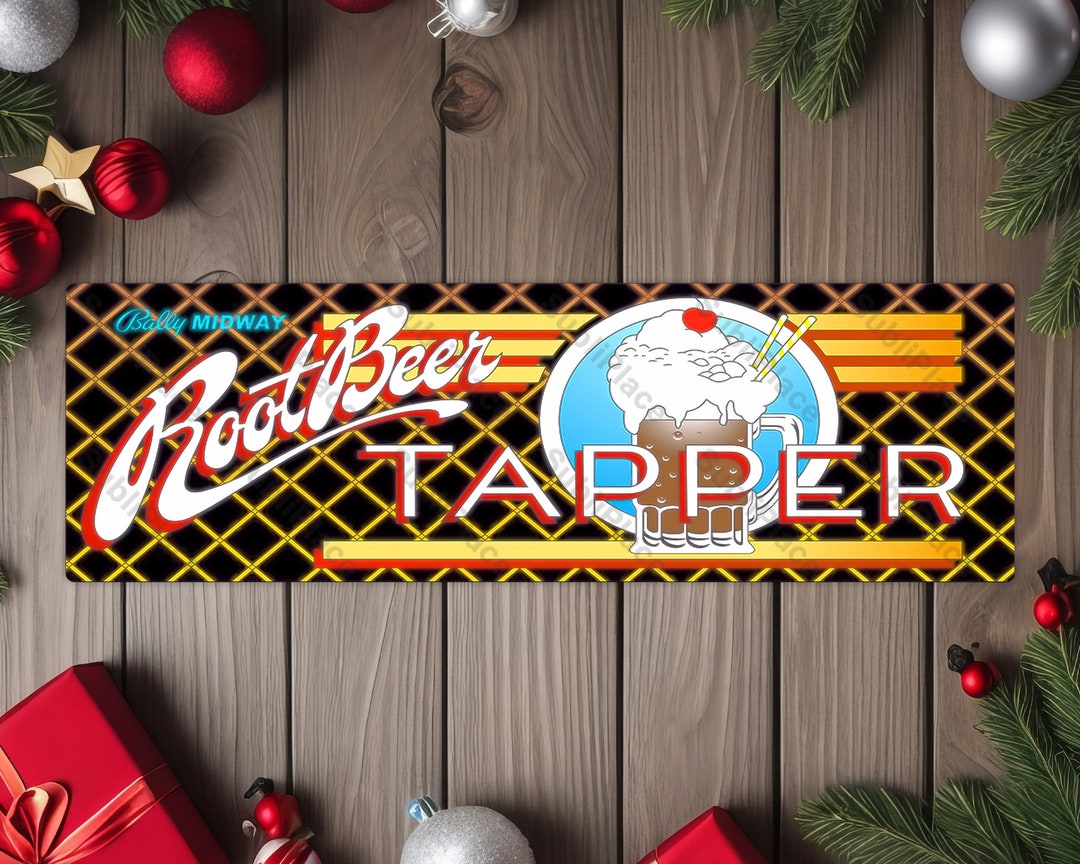 Root Beer Tapper Arcade Game Marquee 5.5x17.5 Custom Metal Plate High ...