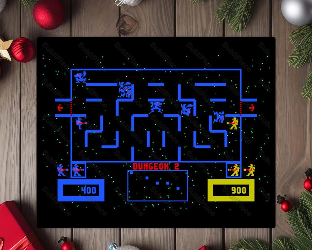 Wizard of Wor Arcade Game 400 Screenshot Image on a 8x10 Metal Plate ...