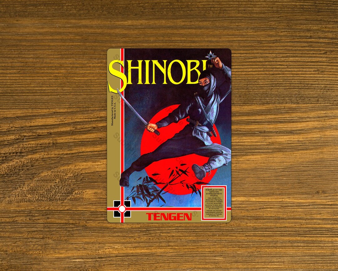 Shinobi NES Box Cover Video Game Fridge Magnet 2.5"x3.5" Metal Plate ...