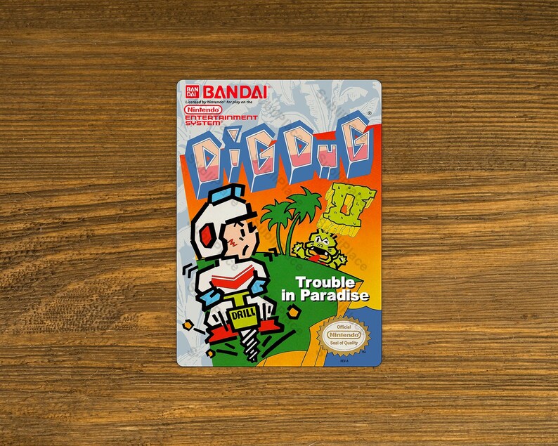Dig Dug II NES Box Cover Video Game Image on Fridge Magnet 2.5"x3.5 ...