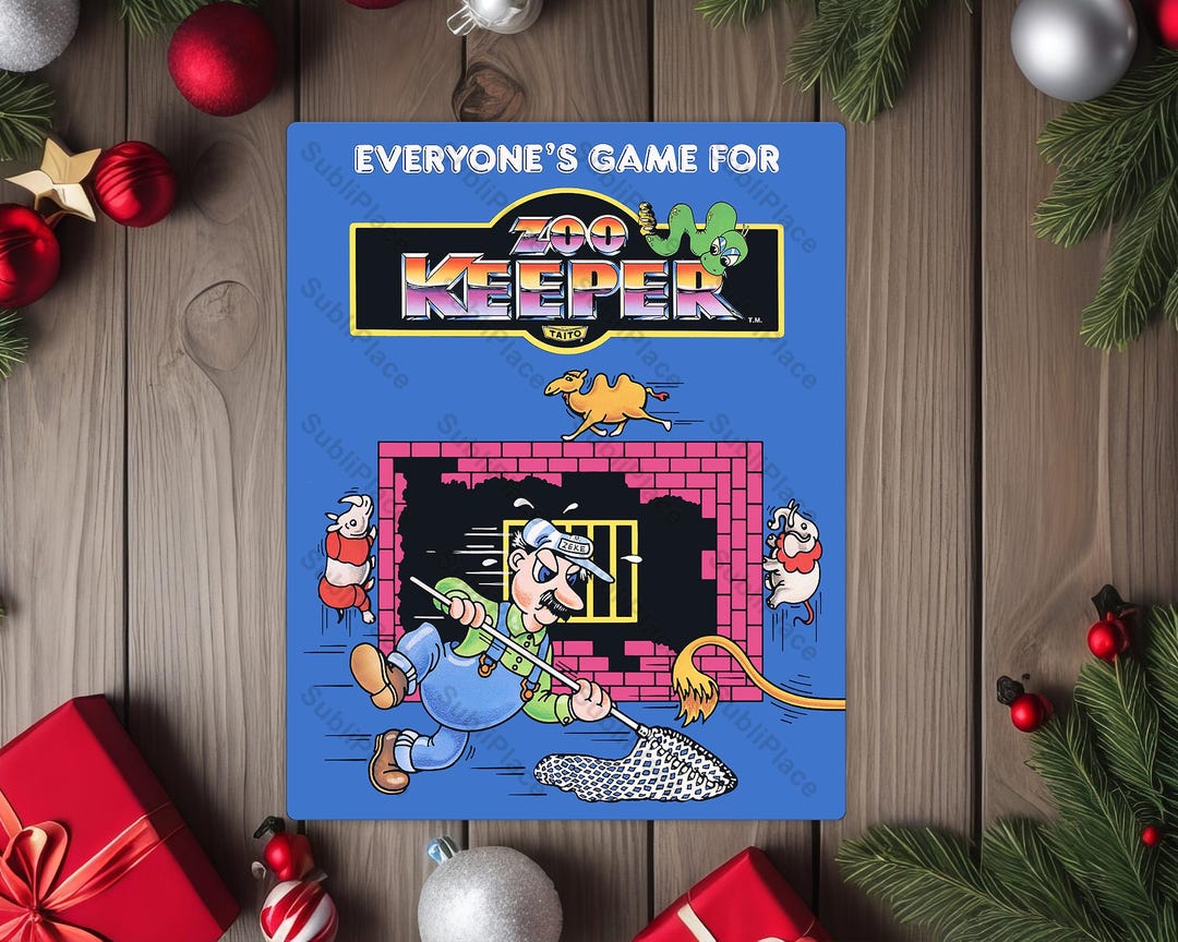 Zoo Keeper Arcade Game Flyer Promo Art Image on a 8"x10" Metal Plate ...