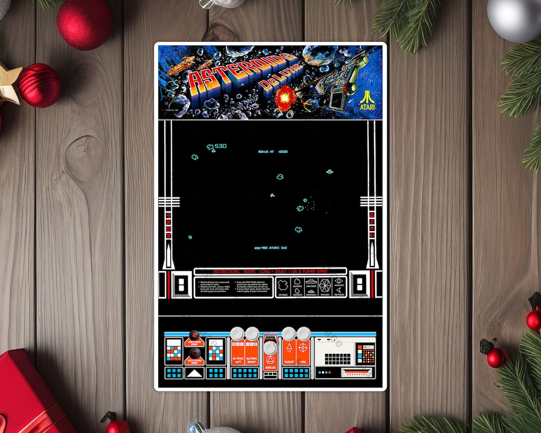 Asteroids Deluxe Arcade Game Marquee, Bezel, Screenshot & Control Panel ...