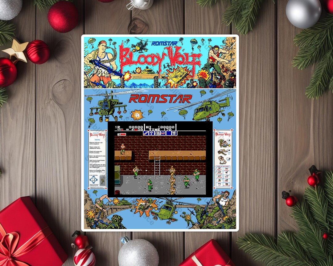 Bloody Wolf Arcade Game Marquee, Bezel & Screenshot Image on a 8"x10 ...