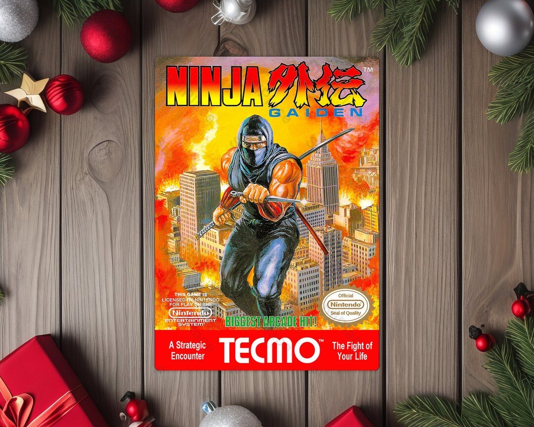 NES Ninja Gaiden Box Cover Video Game Image on a 5"x7" Metal Plate ...