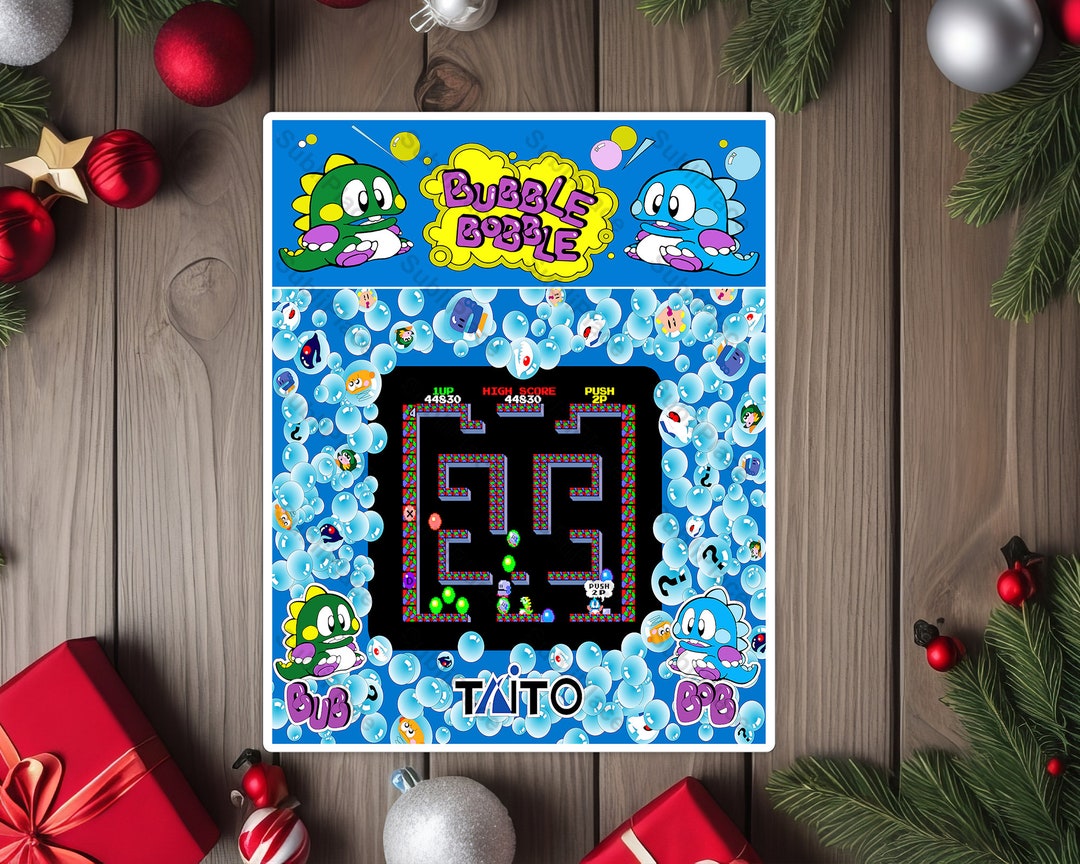 Bubble Bobble Arcade Game Marquee, Bezel & Screenshot 8"x10" Metal ...