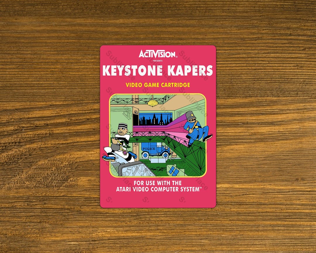 Keystone Kapers Atari 2600 Box Cover Video Game Image on a Fridge ...