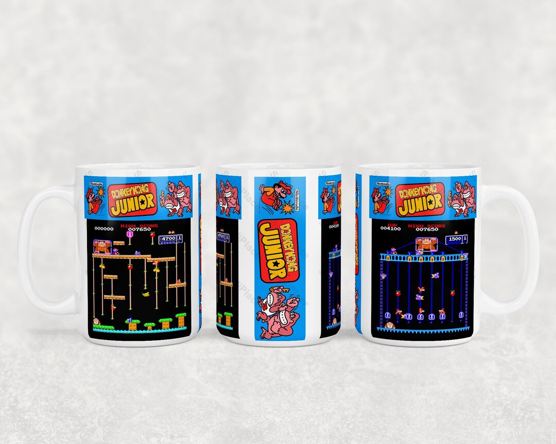 Donkey Kong Jr Arcade Game 15 Oz Coffee Mug - Has Marquee With ...