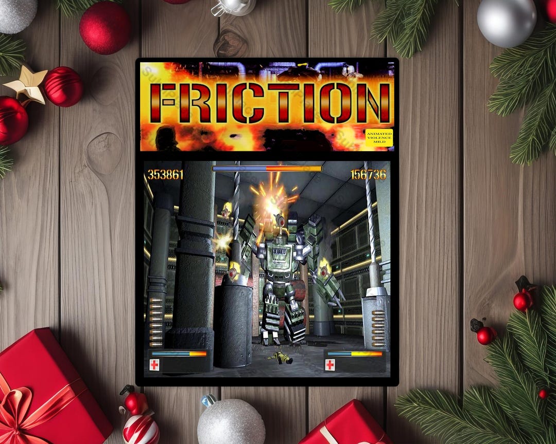 Friction Arcade Game Marquee & Screenshot Image on a 8"x10" Metal Plate ...