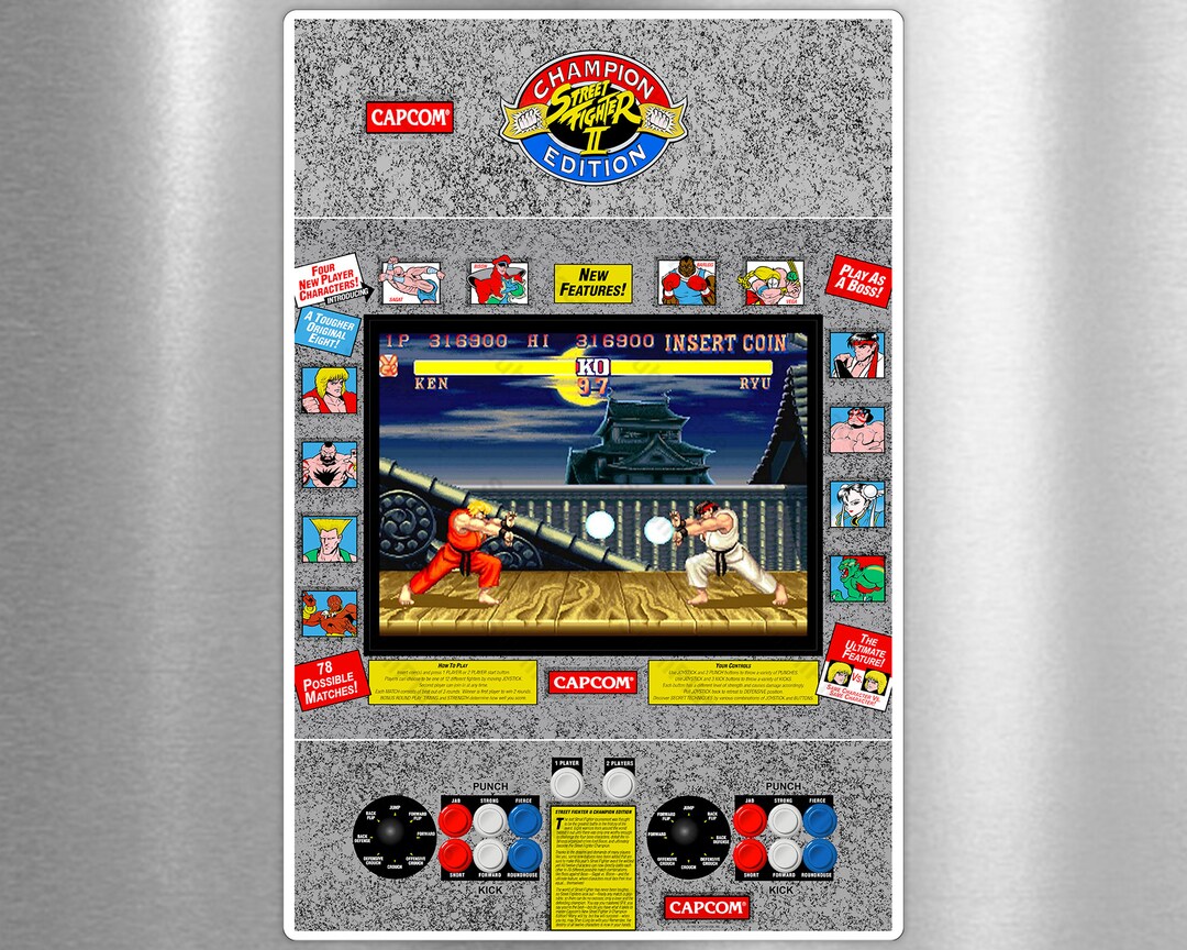 Street Fighter 2 Champion Ed. Arcade Game Marquee, Bezel, Screenshot ...