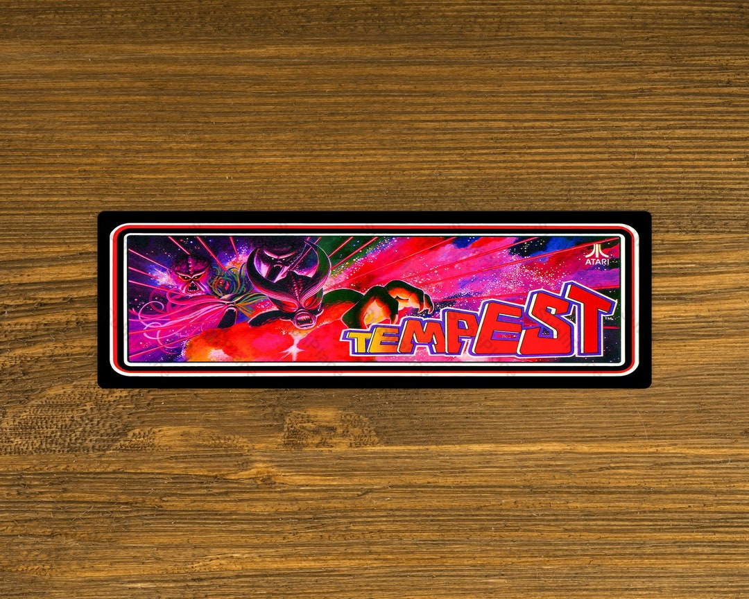 Tempest Arcade Game Marquee Fridge Magnet 2" X 6.25" Metal Plate - High ...