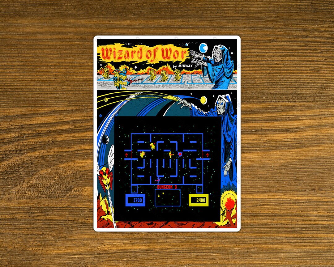Wizard of Wor Arcade Game Fridge Magnet 3" X 4" Metal Plate - Marquee ...