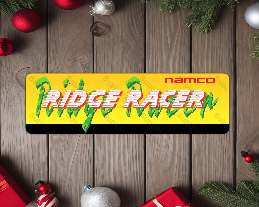Ridge Racer Arcade Game Marquee 4x13.5 Metal Plate High Gloss With ...