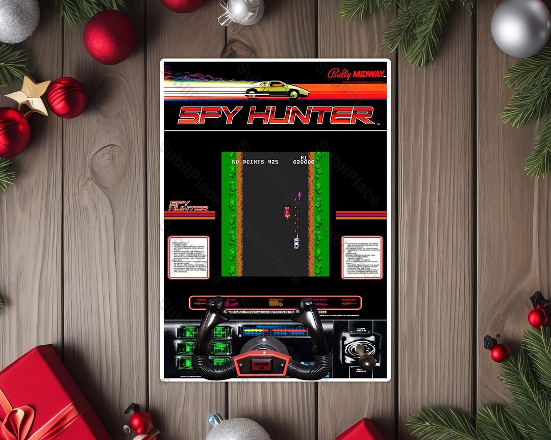 Spy Hunter Arcade Game Car Marquee, Bezel, Screenshot & Control Panel ...