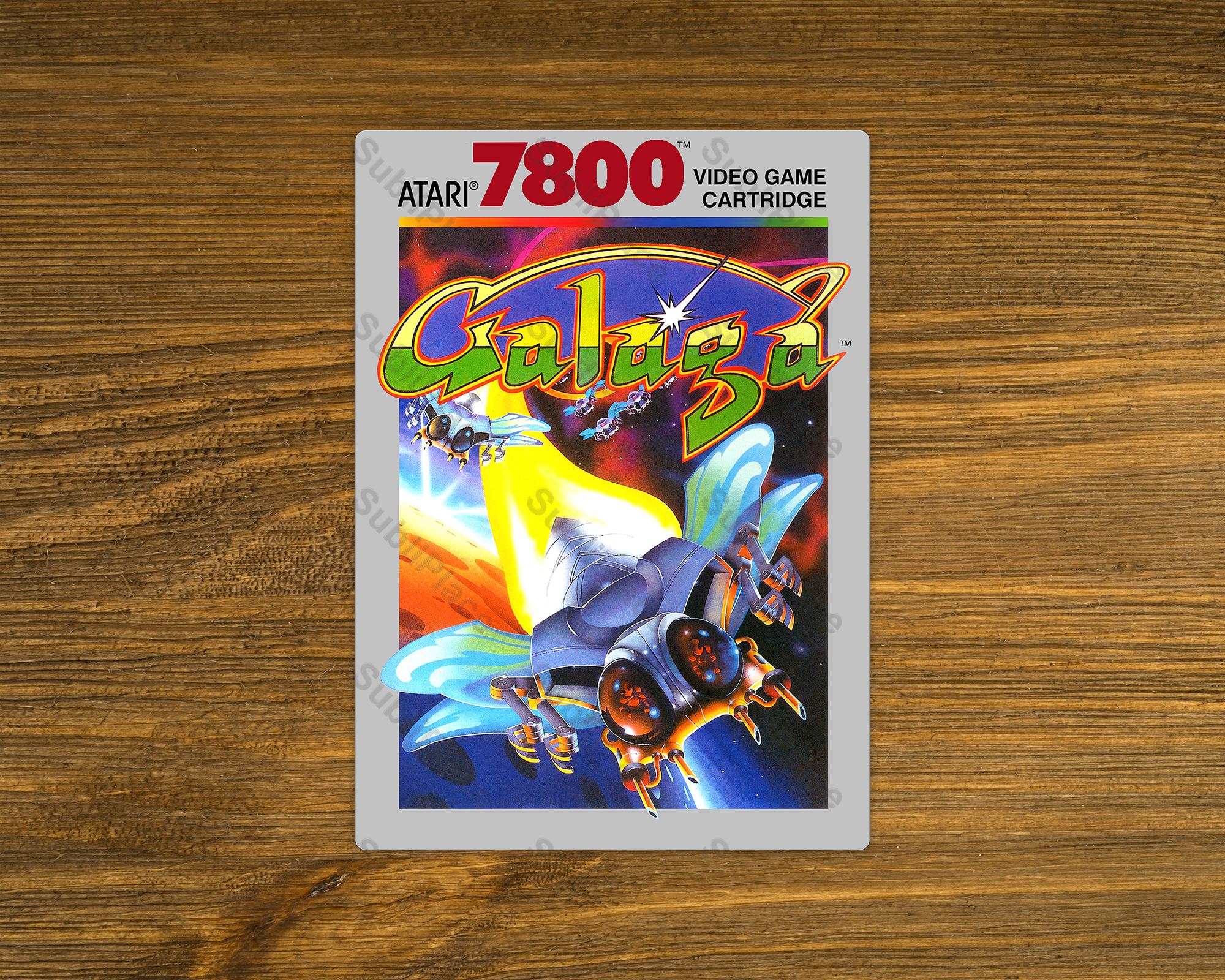 Atari 7800 - Galaga Box Cover Video Game Image on a 5"x7" Metal Plate ...